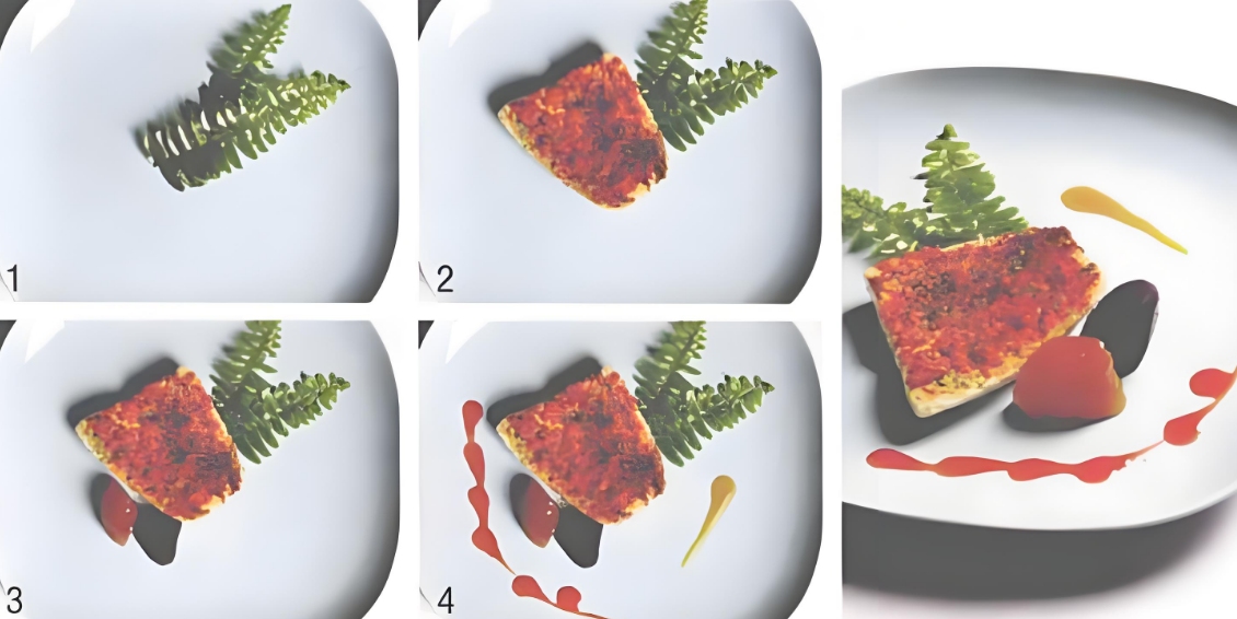 Plating techniques for grilled Japanese fish - GC Porcelain