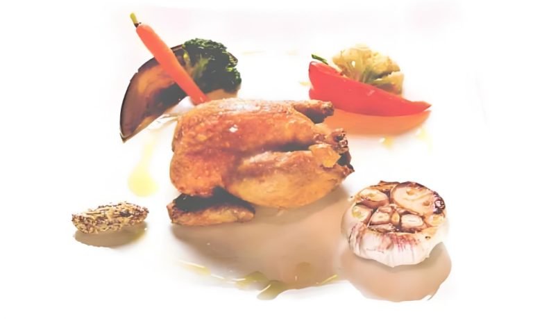 Plating techniques for roasted spring chicken with mustard seeds - GC ...