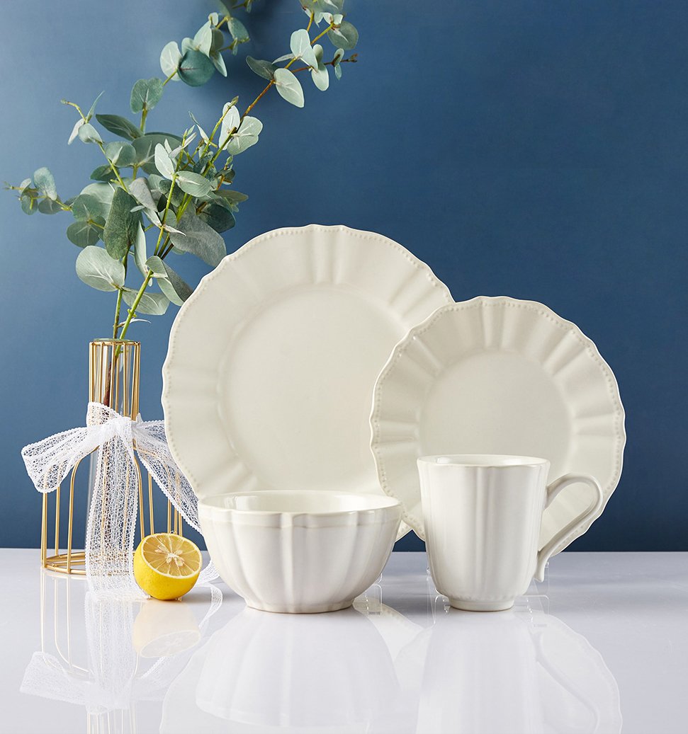 American Style Household White Ceramic Bowl & Dishware Set Wholesale ...